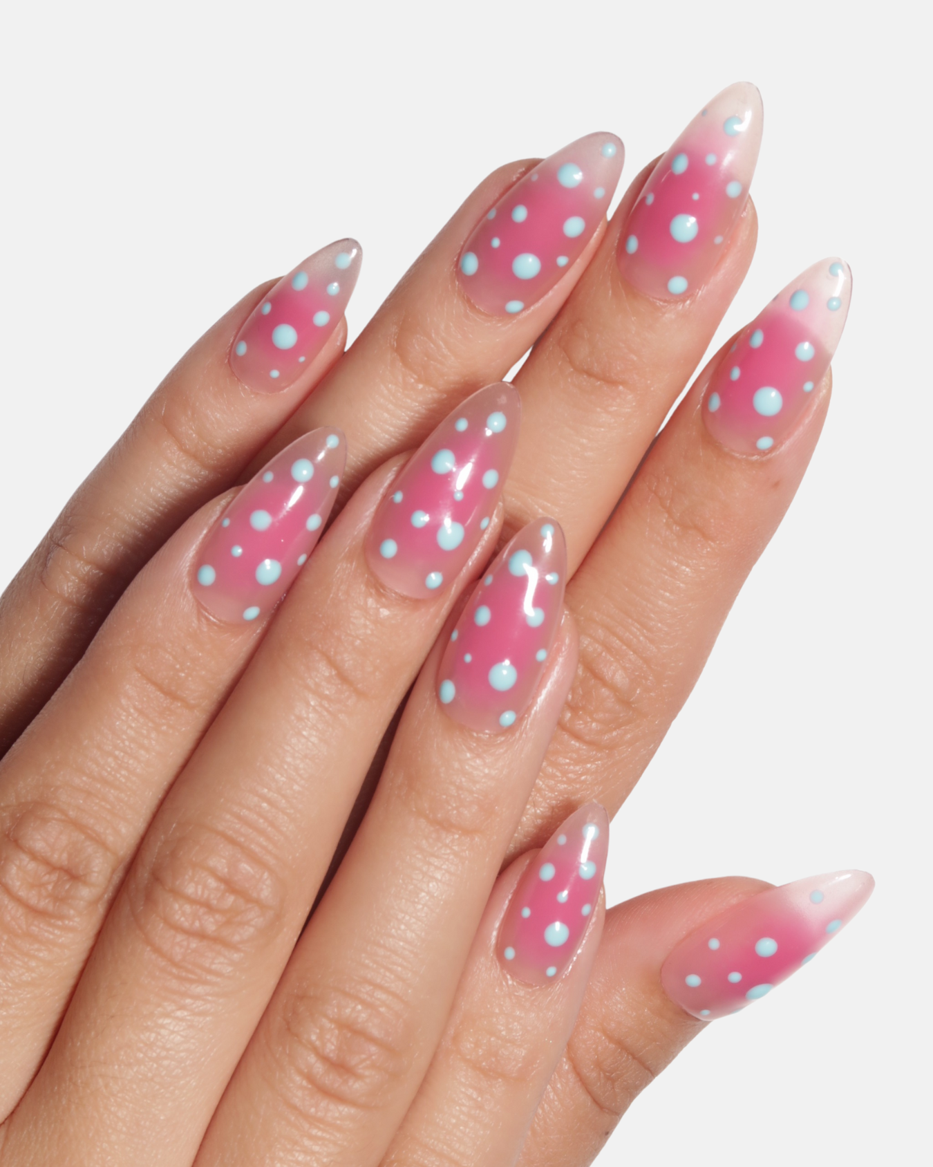 The Funky Dot: Polka Dot Reusable Press-On Gel Nails UK Next Day – YIJIU